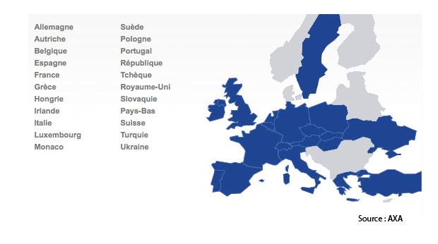 International / Implantation : Axa en Europe centrale et Europe de l ...